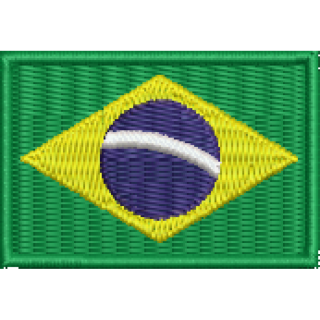 Bandeira do Brasil Bordada Para Faixa - Novo Tempo Store - MS